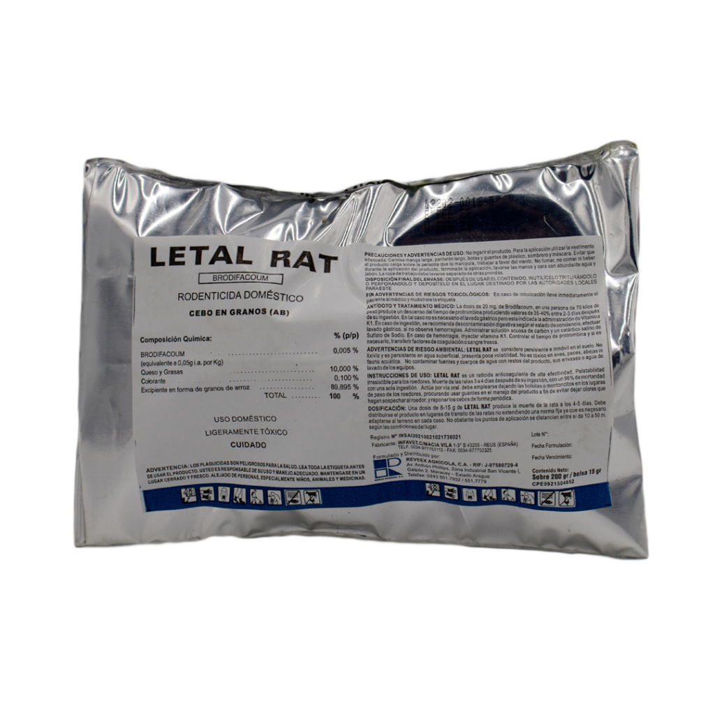 RATICIDA LETAL RAT X KG. – Proseagro